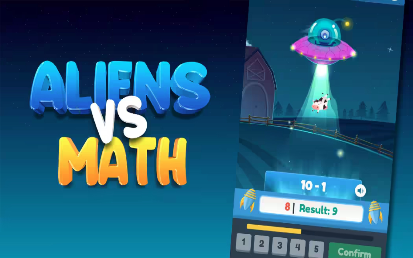 Aliens vs Math 🕹️ Juega gratis en Play123