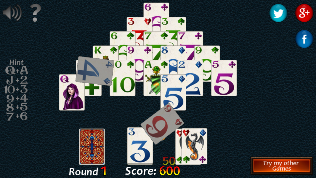 Fantasy Pyramid Solitaire 🕹️ Juega gratis en Play123